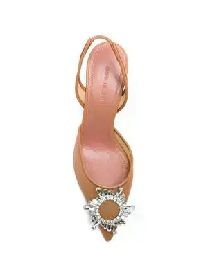 Amina Muaddi Begum Embellishment Pumps - Neutrals