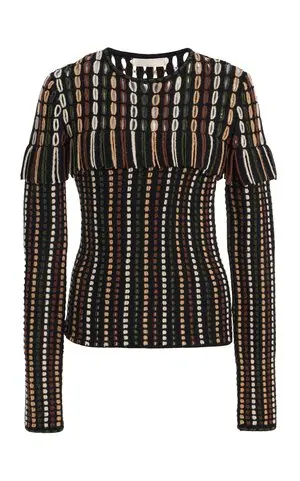 Ulla Johnson Magda Knitted Wool Top With Multicolored Threads - Multi