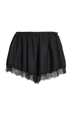 Ulla Johnson Georgina Silk Mini Shorts - Black