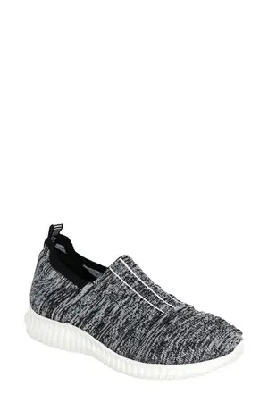 DAVID TATE Stretch Knit Slip-on Sneakers - Black
