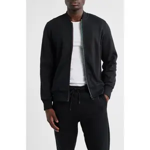 Paul Smith Sports Organic Cotton Zip Sweatshirt - Black