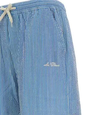 LES DEUX Striped Sea Swim Short - Blue