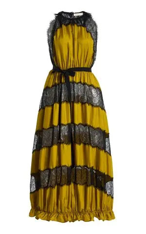 Ulla Johnson Alix Silk Maxi Dress - Yellow
