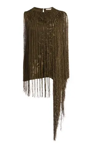 Ulla Johnson Willa Fringe Silk Top