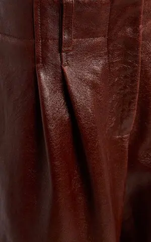 Ulla Johnson Keiran Leather Wide-leg Pants - Burgundy