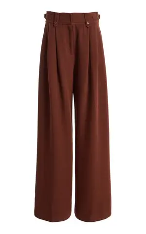 Ulla Johnson Milo Wool Wide-Leg Pants Bronze