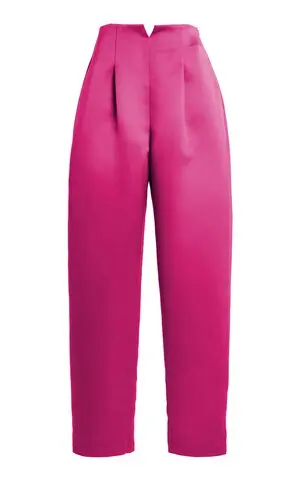 Ulla Johnson Edlyn Satin Wide-Leg Pants Pink