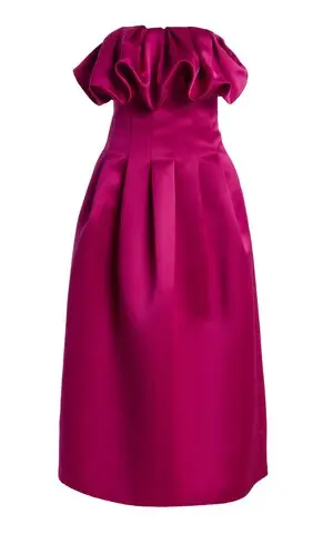 Ulla Johnson Cosima Satin Midi Dress - Pink