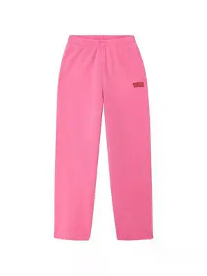 American Vintage Plizzy Logo-detail Straight Cotton Track Pants - Pink