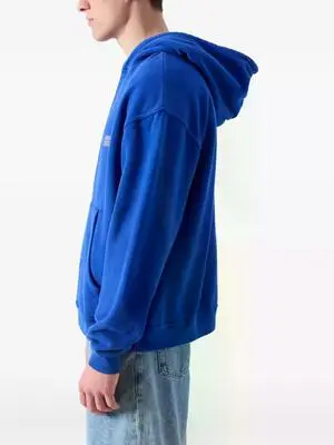 American Vintage Plizzy Hooded Cotton Sweatshirt - Blue