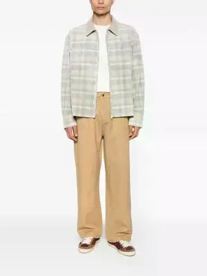REPRESENT Plaid Corduroy-collar Overshirt - Grey