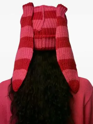 CHARLES JEFFREY Chunky Rabbit Beanie - Red