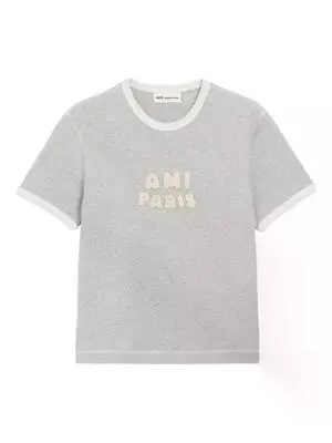 Ami Logo-patch T-shirt - Grey