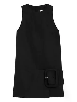 Ami Belted Mini Dress - Black