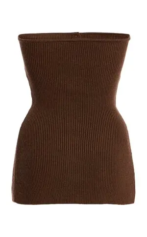 Ulla Johnson Yanni Knitted Wool Top - Brown