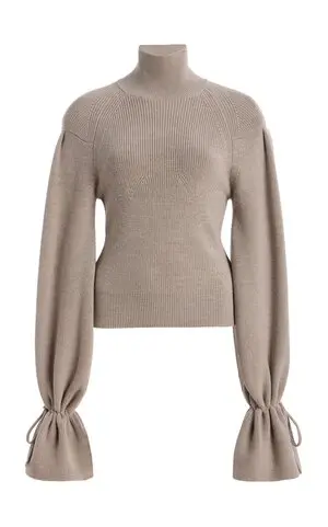 Ulla Johnson Camille Knitted Wool Pullover - Light Grey
