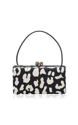 Carolina Herrera Mimi Jacquard Top Handle Bag