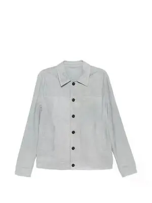 Eleventy Buttoned Suede Jacket