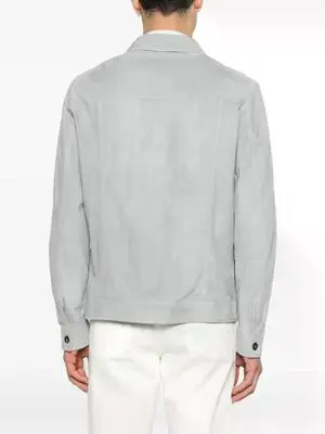 Eleventy Buttoned Suede Jacket