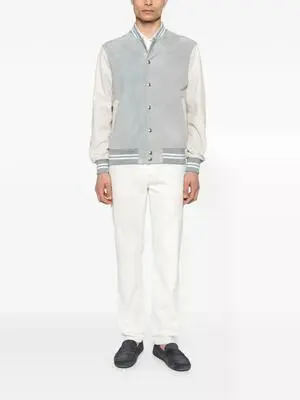 Eleventy Striped Trim Jacket - Blue
