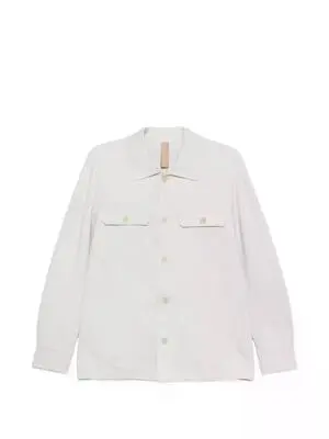 Eleventy Buttoned Shirt Jacket - Grey