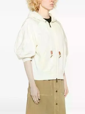 Moncler Hooded Puff-sleeve Jacket
