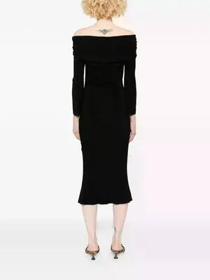 Norma Kamali Off-shoulder Midi Dress