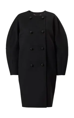 Carolina Herrera Double Face Cocoon Coat - Black