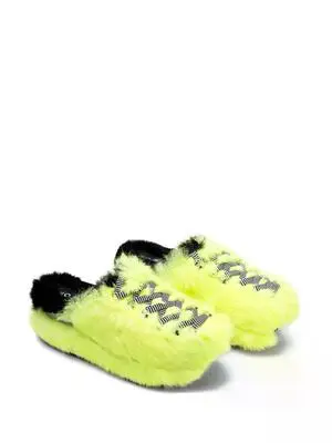 Hogan Fur-trimmed Lace-up Slip-on Sneakers
