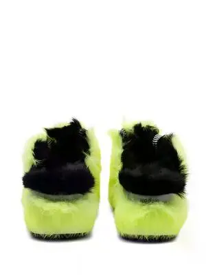 Hogan Fur-trimmed Lace-up Slip-on Sneakers