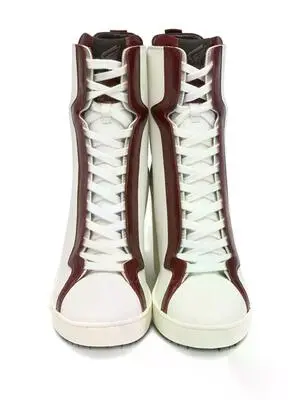 Hogan Lace-up Wedge Boots