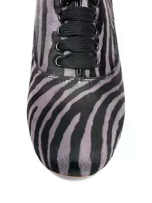 Hogan Zebra-print Lace-up Sneakers - Black