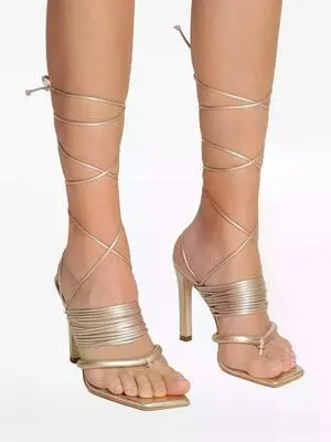 AMIR SLAMA Wraparound Tie Heeled Sandals
