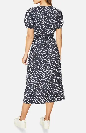 YUMI Spot Midi Tea Dress