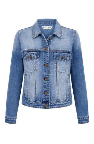 YUMI Washed Denim Jacket - Blue