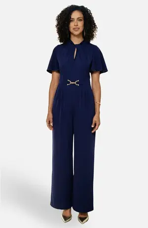YUMI Twist Knot Buckle Detail Jumpsuit