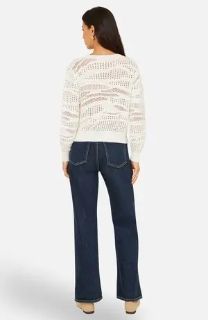 YUMI Wave Pointelle Knitted Jumper