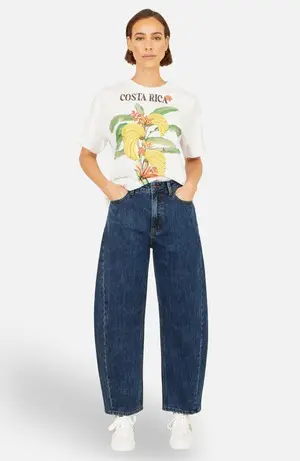 YUMI Denim Barrel Relaxed Fit Jeans