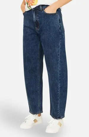 YUMI Denim Barrel Relaxed Fit Jeans - Blue
