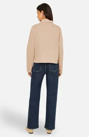 YUMI Canvas Patch Pocket Jacket - Beige
