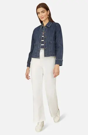 YUMI Denim Trucker Jacket With Patch Pockets
