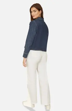 YUMI Denim Trucker Jacket With Patch Pockets
