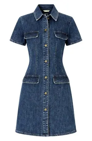 YUMI Denim Shirt Dress
