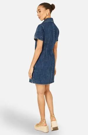 YUMI Denim Shirt Dress