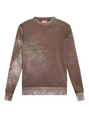 DIESEL® Logo-embroidered Sweater - Brown