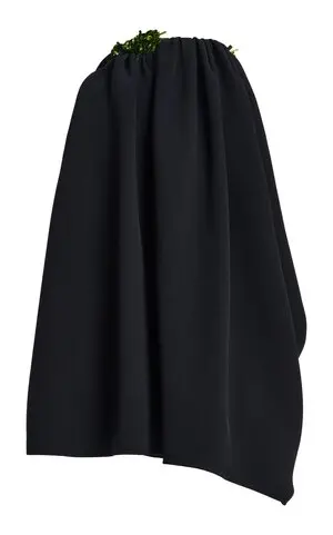 Brandon Maxwell The Haze Draped Crepe Top - Black