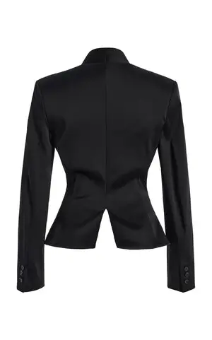 Brandon Maxwell The Alora Shrunken Stretch-mikado Jacket - Black