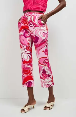 Trina Turk Printed Stretch Cotton Lulu Pant