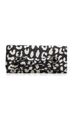 Carolina Herrera Margaret Jacquard Clutch - Black/white