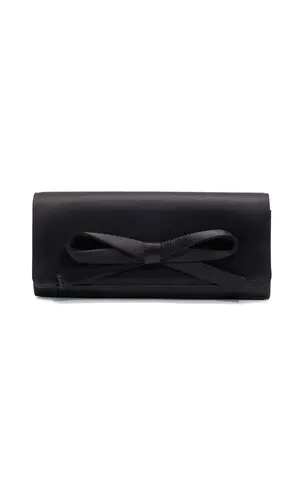 Carolina Herrera Margaret Satin Clutch - Black